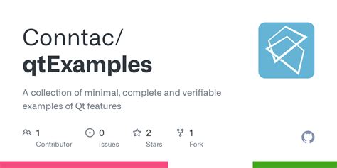 GitHub Conntac QtExamples A Collection Of Minimal Complete And Verifiable Examples Of Qt