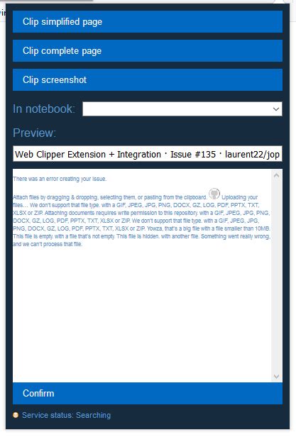 Request Web Clipper Extension Integration · Issue 135 · Laurent22joplin · Github