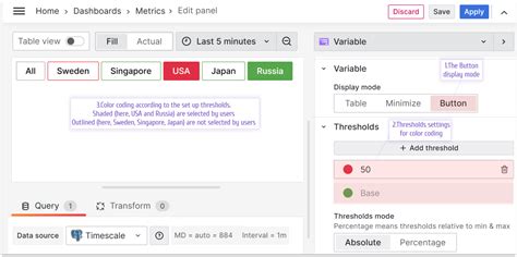 Button Display Mode Group Selection And Key Value Variables In Business Variable 170