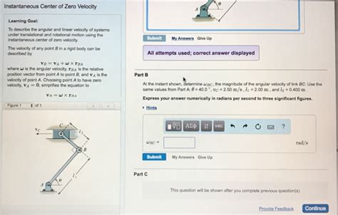 solved instantaneous center of zero velocity learning goal
