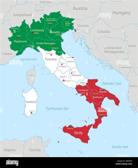 Map Of Italy With Cities Simple