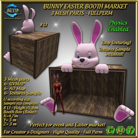 Second Life Marketplace Bunny Easter Booth Market Mesh Fullperm