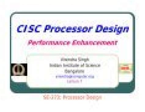 Cisc Processor Design Vi Serc