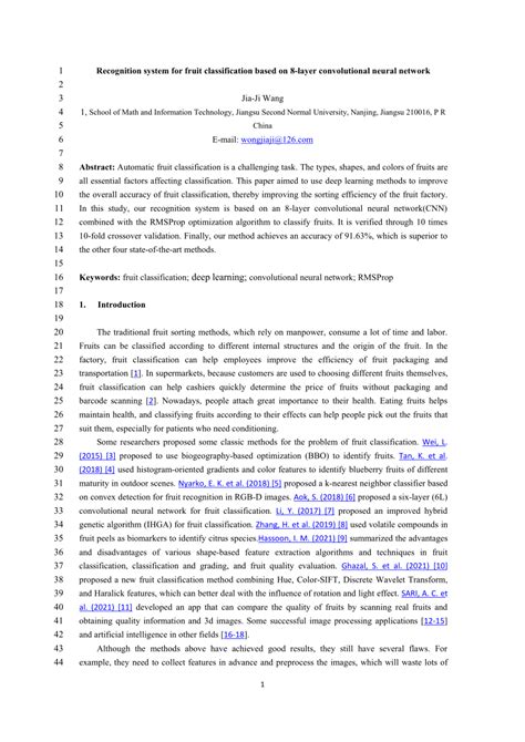Pdf Recognition System For Fruit Classification Based On 8 Layer Convolutional Neural Network