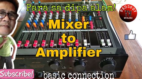 How To Connect Mixer To Amplifier Diagram How To Connect A M
