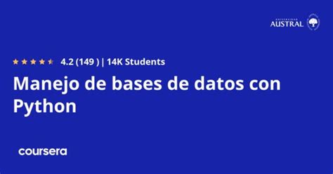 Manejo De Bases De Datos Con Python Coursya
