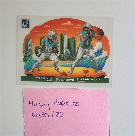 2024 Donruss Clearly Tyreek Hill Tua Tagovailoa Duo Downtown Dolphins