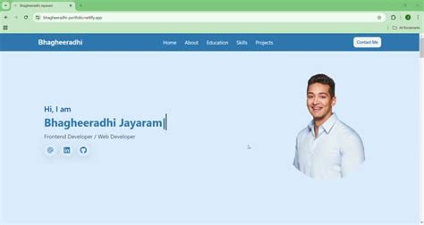 Jayaram Bhagheeradhi On Linkedin Reactjs Webdevelopment Portfolio Responsivedesign