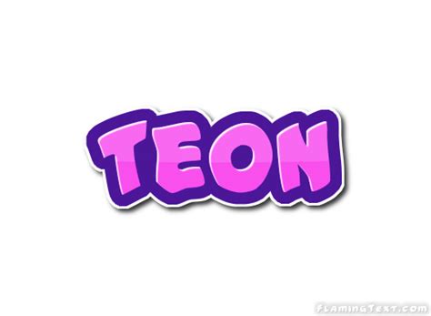 Teon Лого | Бесплатный инструмент для дизайна имени от Flaming Text
