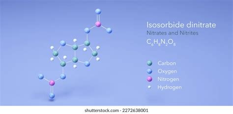 Isosorbide Dinitrate Molecule Molecular Structures Nitrates Stock
