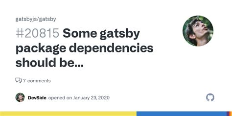 some gatsby package dependencies should be devdependencies · issue