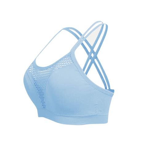 Fancifize Women Strappy Sports Bras Criss Cross Back Bra Full Coverage