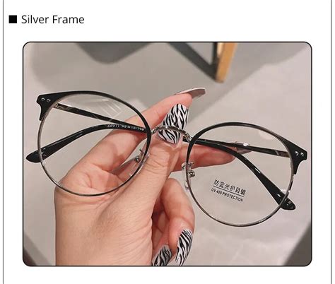 Винтидж кръгли очила женски без диоптрична рецепта прозрачни лещи рамка за дамски очила