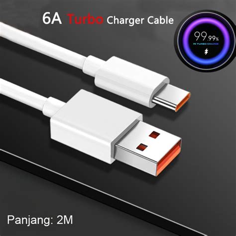Jual Kabel Data Usb Type C Cable Charger Fast Charging 6a 2 Meter