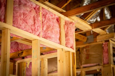 Fiberglass Insulation In A New Construction Wall