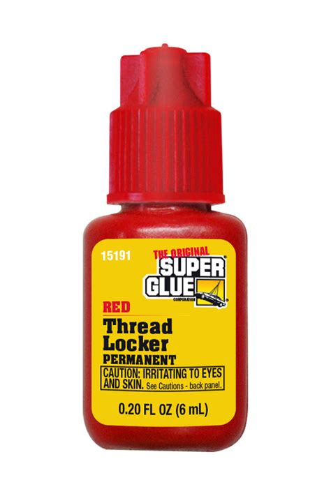 Red Permanent Threadlocker The Original Super Glue