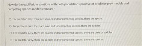 Solved How Do The Equilibrium Solutions With Both