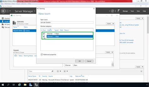 how to create nic teaming in windows server 2019