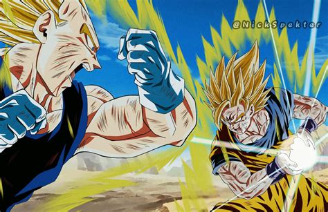 Dbz Goku Ssj2 Vs Majin Vegeta