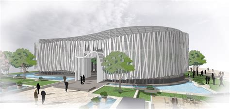 💎【sketchup Architecture 3d Projects】curve Polygon Gallery Art Museum