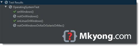 Junit 5 Conditional Test Examples