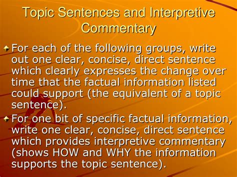 Ppt Topic Sentences And Interpretive Commentary Powerpoint Presentation Id 555212