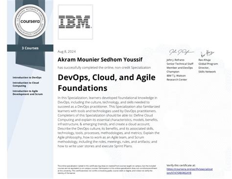 Ibm Devops Cloudcomputing Agiledevelopment Certification Professionalgrowth Akram Mounier