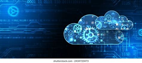 Cloud Computing Conceptabstract Connection Technology Background Stock Vector Royalty Free