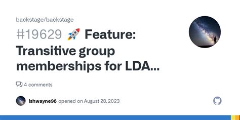 🚀 feature transitive group memberships for ldap backend plugin · issue