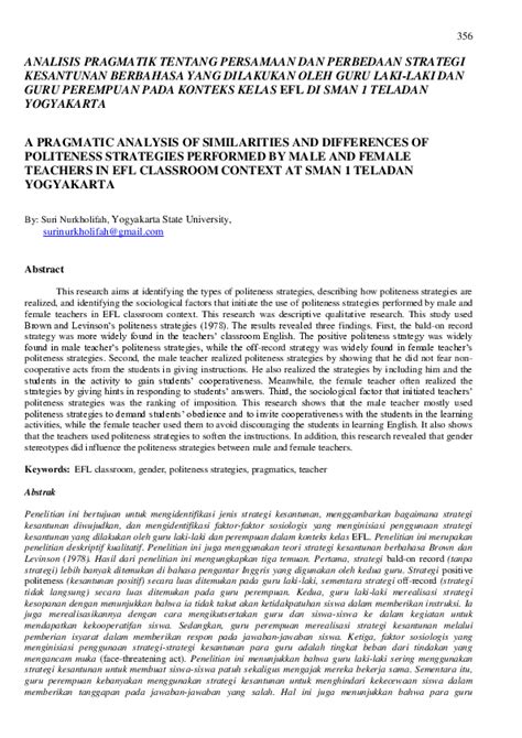 Pdf A Pragmatic Analysis Of Similarities And Differences Of