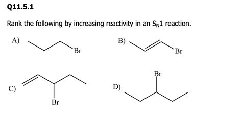 Reactivity Of Sn1 Reaction Organicchemistry