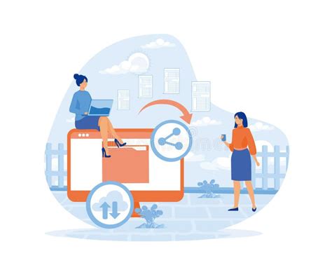 Concept Of Sharing File Data Transfer Transfer Of Documentation Cloud Service File