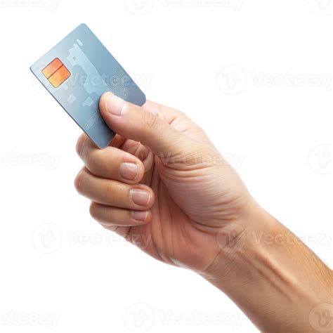 A Hand Holding A Credit Card With A Red Stripe 45995562 Png
