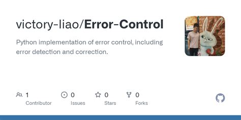 GitHub Victory Liao Error Control Python Implementation Of Error