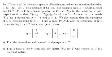 Solved Let C Be The Vector Space Of All Continuous Chegg