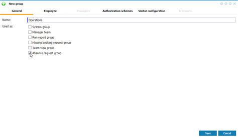 Tab Authorization Schemes Addremove Authorization Schemes From An Employee Group