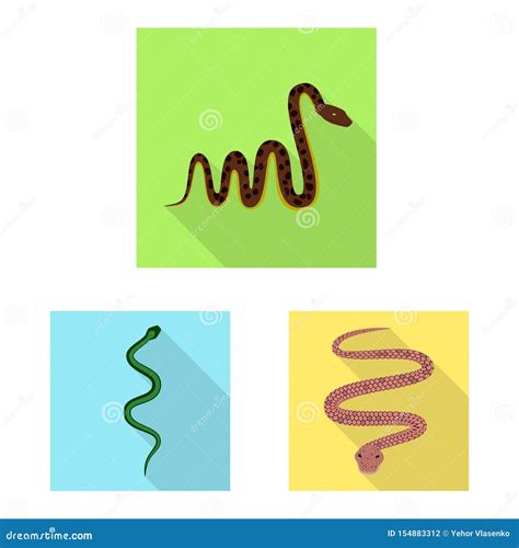 Vector Design Of Skin And Reptile Icon Set Of Skin And Danger Vector Icon For Stock Stock