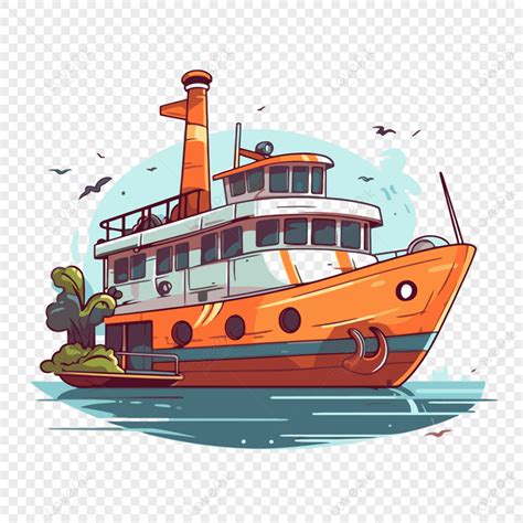 유람선 벡터만화클립 아트상표 Png 일러스트 무료 다운로드 Lovepik