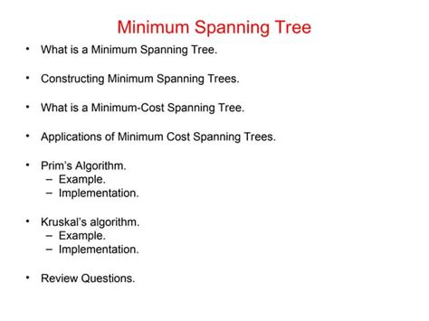 Unit27minimumspanningtreeppt Data Structure Programming Ppt