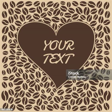 커피 배경 텍스트 심장 모양의 장소 벡터 일러스트 레이 션 갈색에 대한 스톡 벡터 아트 및 기타 이미지 갈색 곡초류 공휴일 Istock