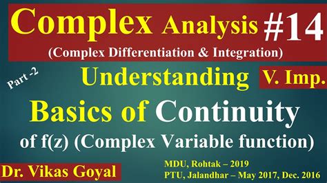 complex analysis 14 v imp continuity of complex function f z