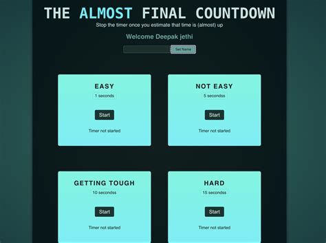 React Reaction Timer Challenge App 30days30reactprojects Deepak