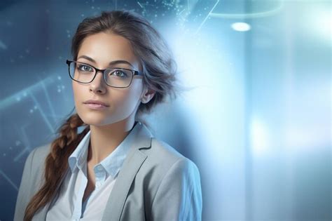 Premium Photo Portrait Of A Programmer In The Modern Computer World