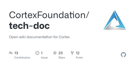 Github Cortexfoundationtech Doc Open Wiki Documentation For Cortex