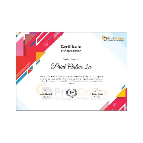 Certificate Printing