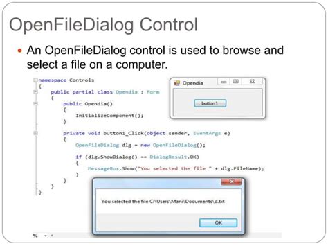 Windowforms Controls C Pptx Operating Systems Computer Software