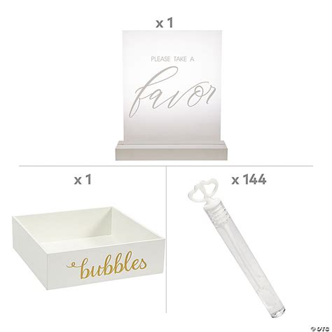 Bulk Heart Bubble Bottles With White Bubble Bottle Tray Wedding Favor