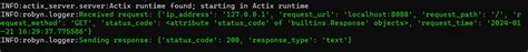 adding a logging middleware to a robyn app python