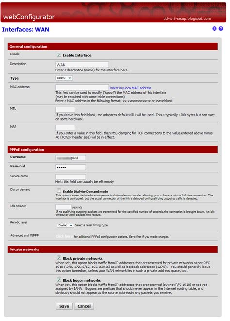 ICafeTech Pfsense Interface Setup