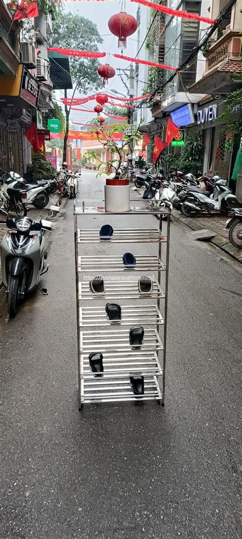 Kệ giày dép inox 8 tầng